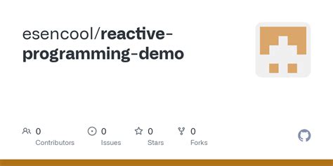 GitHub Esencool Reactive Programming Demo