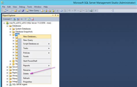 SQL server 2012 如何删除数据库 程序员大本营