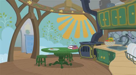 1130271 Cartoon Kitchen With Green Furniture