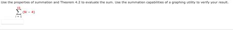 solved use the summation capabilities of a graphing utility