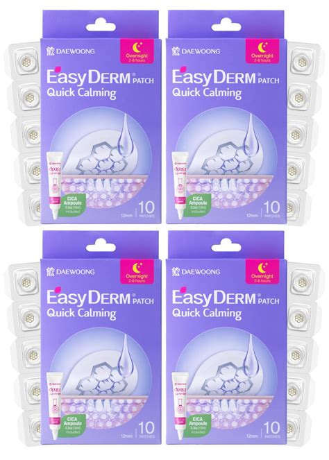 Easyderm Quick Calming Magnesium Vtf5 Patches 40 Patches 4 Pack