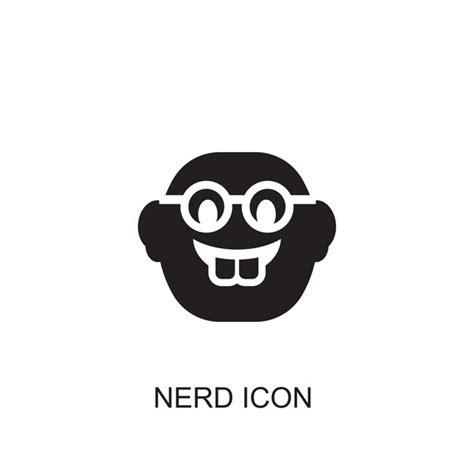 Icône Dicône De Vecteur De Nerd Vecteur Premium