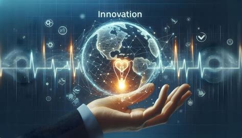 Premium Photo Innovation Pulse Hand With Pulsating Abstract Lines