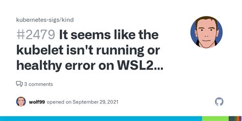 it seems like the kubelet isn t running or healthy error on wsl2