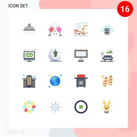 User Interface Pack Of 16 Basic Flat Colors Of Online Bids Crush Auction Data Editable Pack Of