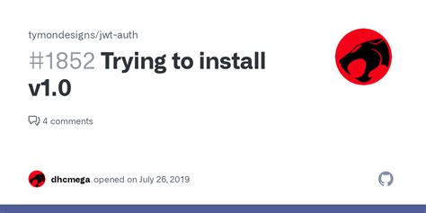 Trying To Install V1 0 Issue 1852 Tymondesigns Jwt Auth GitHub