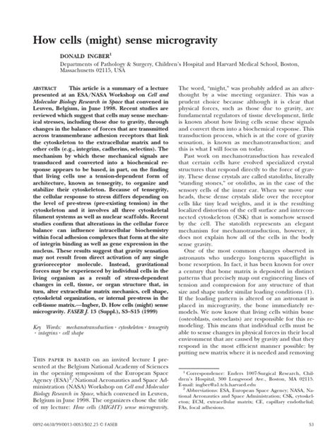 pdf how cells might sense micro gravity by ingber dokumen tips