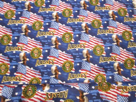 United States Army Pattern Fabric 1 Half Yard Piece 100 Etsy
