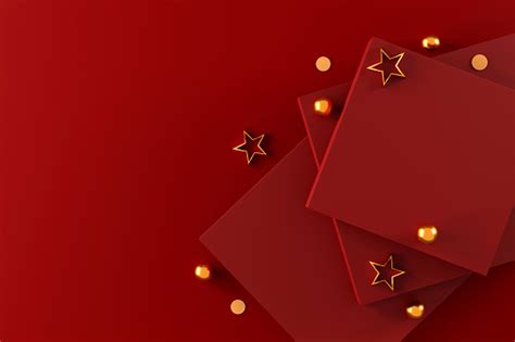 발렌타인 데이와 행복한 중국 새해에 브랜드 제품 프리젠 테이션을위한 빨간색 배경 최소한의 스타일 빈 공간이 있는 모형 장면입니다