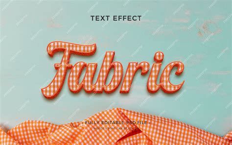 Premium Psd Fabric Pattern Text Effect