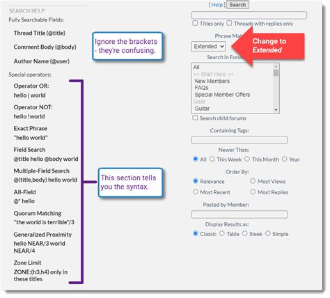 How To Use The Advanced Search Function Help Feedback Discussions On TheFretBoard