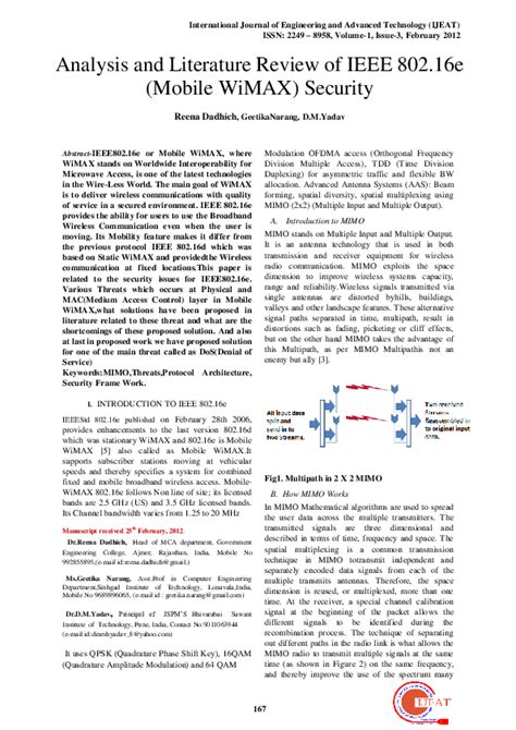 Pdf Performance Improvement Of Wimax Ieee 802 16e In Presence Of Different Fec Codes