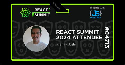 Pranav Joshi On Linkedin Check Out My Badge And Claim Your Free React Summit 2024 Remote Ticket