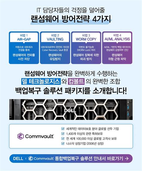 성능과 가격 모두 잡았다 델 X 컴볼트 통합백업복구 솔루션 특가 프로모션 지금 신청하세요 Sharedit It 지식 공유 네트워크
