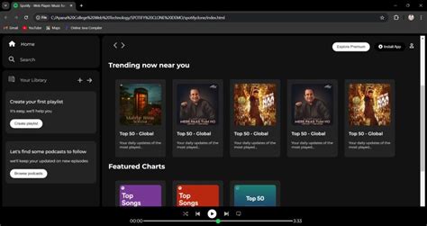 Webdevelopment Spotifyclone Html Css Frontenddevelopment Uiux Responsivedesign