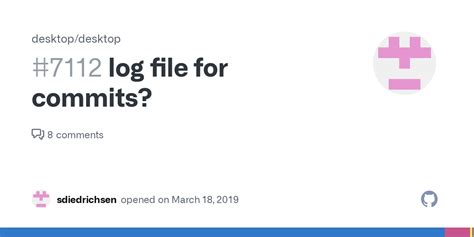Log File For Commits · Issue 7112 · Desktopdesktop · Github