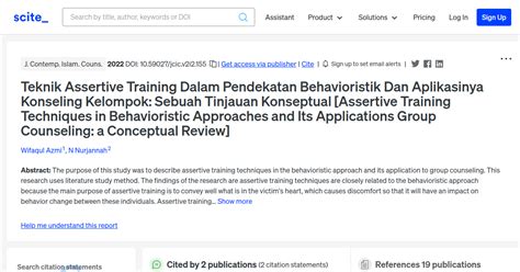 Teknik Assertive Training Dalam Pendekatan Behavioristik Dan Aplikasinya Konseling Kelompok Teknik Assertive Training Dalam Pendekatan Behavioristik Dan Aplikasinya Konseling Kelompok