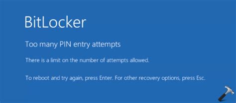 fix bitlocker too many pin entry attempts error in windows 11