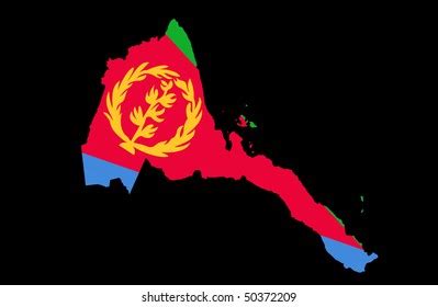 Map Eritrea Eritrean Flag Illustration Stock Vector Royalty Free 2596355 Shutterstock