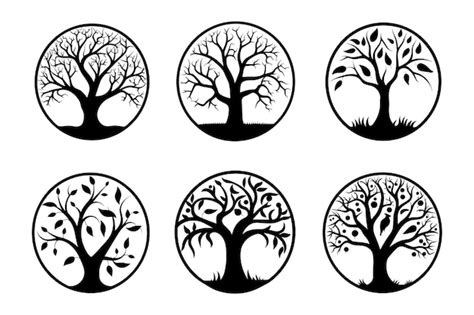 Premium Vector Set Of Tree Of Life Icons Vector Illustration Isolated On White Background Premium Vector Set Of Tree Of Life Icons Vector Illustration Isolated On White Background