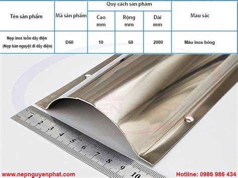 Nẹp Inox Luồn Dây Điện D60 Nẹp inox Bán Nguyệt Cao Cấp Giá Rẻ Nhất nepnguyenphat