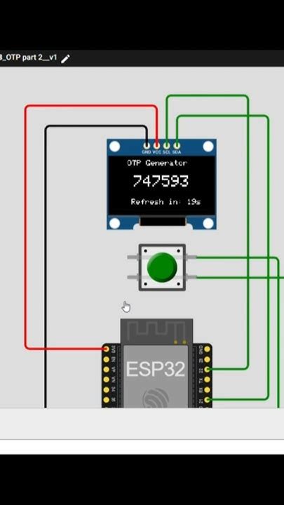 Esp32 Otp Generator With Push Button 🔐 Shorts Arduinoproject Esp32