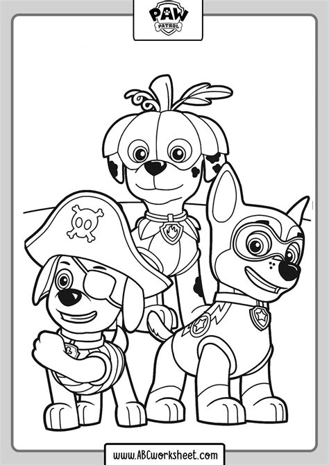 Paw Patrol Coloring Pages Abc Worksheet Patrulha Canina Para