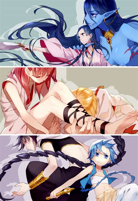 Morgiana Aladdin Alibaba Saluja Judal Ren Hakuei And 1 More Magi The Labyrinth Of Magic