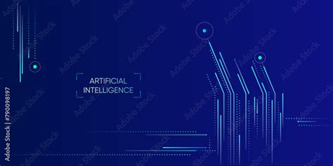 Illustration Of Abstract Stream Artificial Intelligence Big Data Technology Ai Data