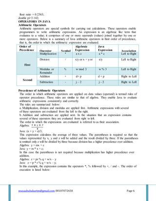 Java Handout Doc