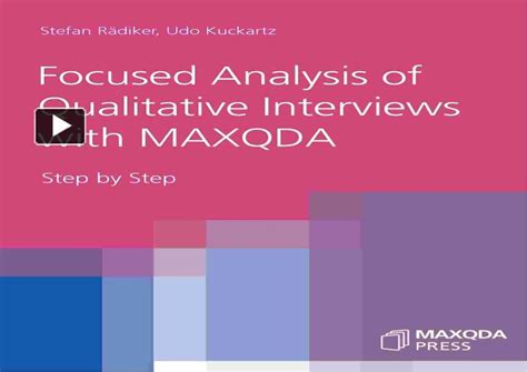 read⚡[pdf] focused analysis of qualitative interviews with maxqda step