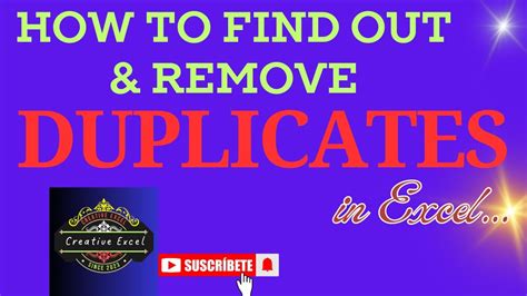 🔥how to find out duplicates in excel🔥 youtube