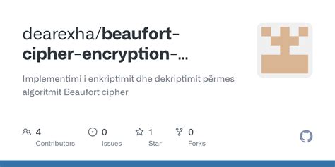 Github Dearexhabeaufort Cipher Encryption Decryption Implementimi I