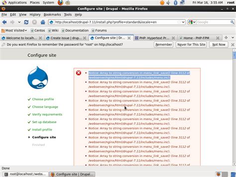 When Installed Drupal 712 With Php 540 Support Got The Error