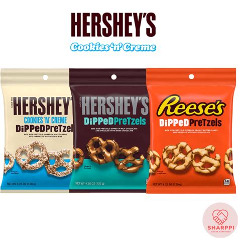 Hersheys Chocolate Cookies N Cream Dipped Pretzel 120g Shopee Malaysia