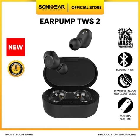 Jual Earphone Bluetooth Sonicgear Earpump Tws 2 Earbuds Wireless