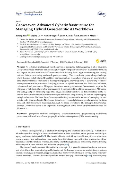 Pdf Geoweaver Advanced Cyberinfrastructure For Managing Hybrid Geoscientific Ai Workflows