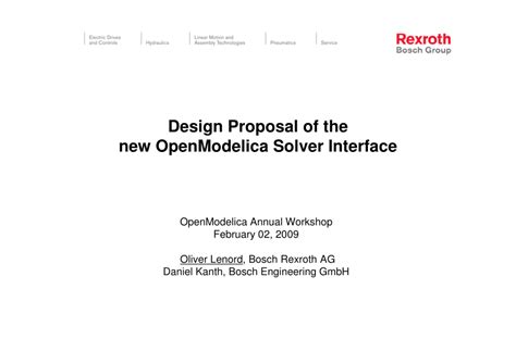 Pdf Design Proposal Of The New Openmodelica Solver Interface