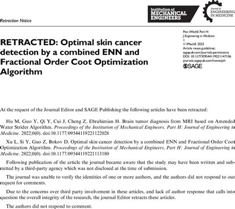 Retracted Brain Tumor Diagnosis From Mri Based On Amended Water Strider Algorithm Ming Hu