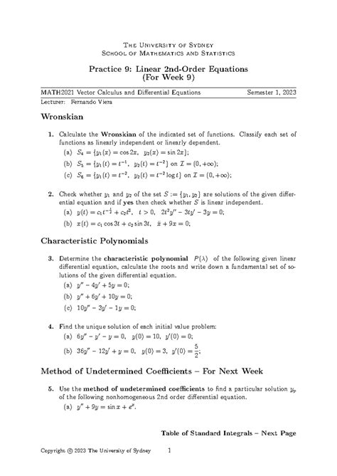 Practice 9 Vector Calculus And Differential Equation Math 2021 9