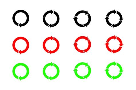 premium vector circle arrow icon set symbol of reload refresh loading