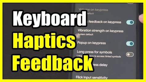 How To Turn Off The Haptic Vibrations On Keyboard On Android Phone Settings Tutorial Youtube