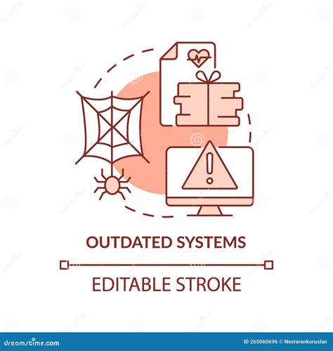 Outdated Systems Red Concept Icon Stock Vector Illustration Of Logo Healthcare 265060696