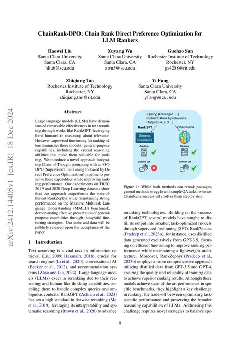 Pdf Chainrank Dpo Chain Rank Direct Preference Optimization For Llm