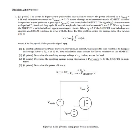 Solved The Circuit In Figure Uses Pulse Width Modulation Chegg