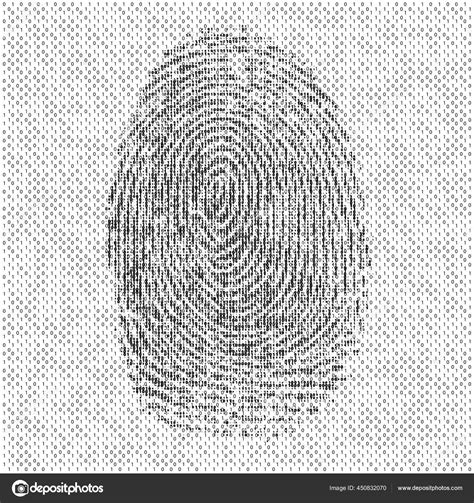 Fingerprint Binary Code Background Stock Vector Image By Longquattro 450832070