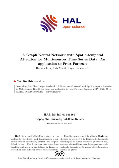 Pdf A Graph Neural Network With Spatio Temporal Attention For Multi Sources Time Series Data