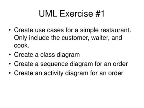 PPT UML Exercise PowerPoint Presentation Free Download ID
