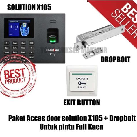 promo paket access control solution x105 no id untuk pintu full kaca