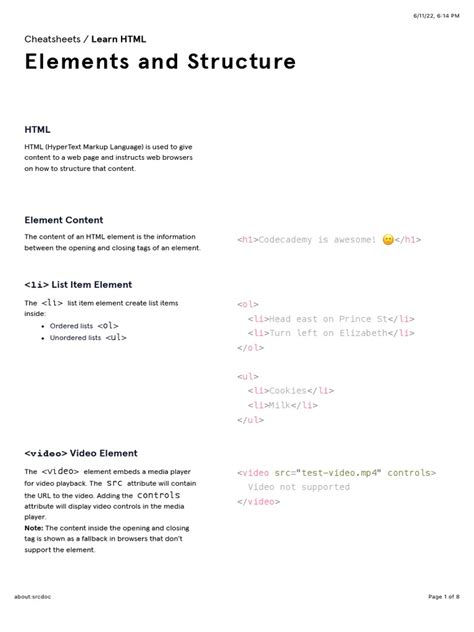 html pdf html element html